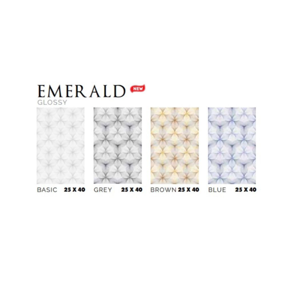Jual KERAMIK MERK ASIA TILE TIPE EMERALD BASIC, BROWN, BLUE, GREY ...
