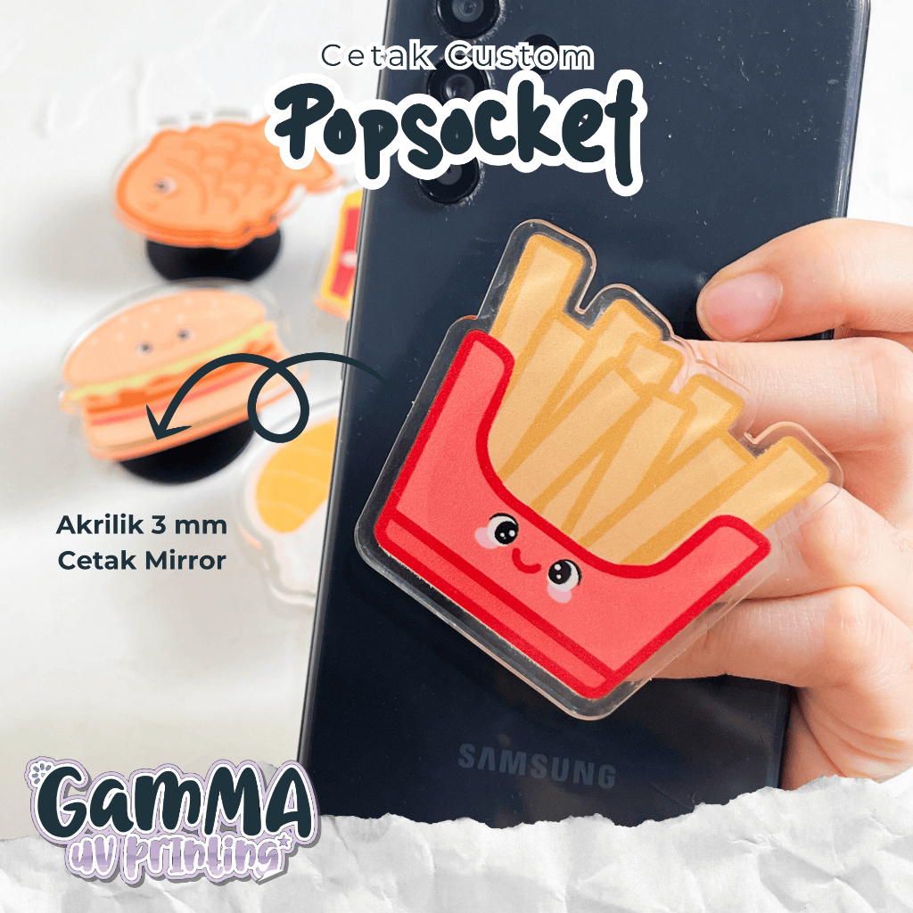 Jual Pop Socket Akrilik Custom / Griptok Handphone Acrylic / Popsocket ...