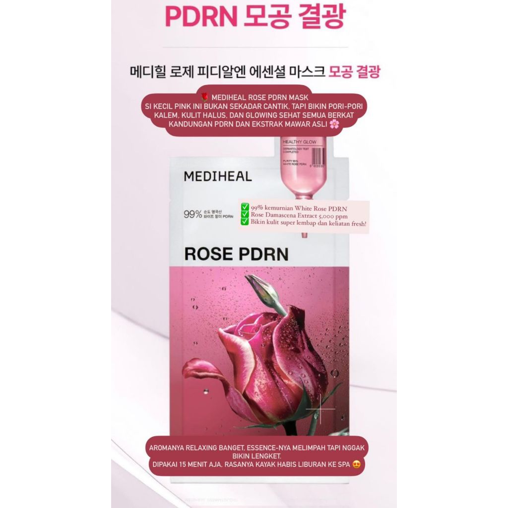 Jual [PRE ORDER] MEDIHEAL MADECASSOSIDE BLEMSIH REPAIR MASK MEDIHEAL ROSE PDRN PINK (10+1 MAKSK ...