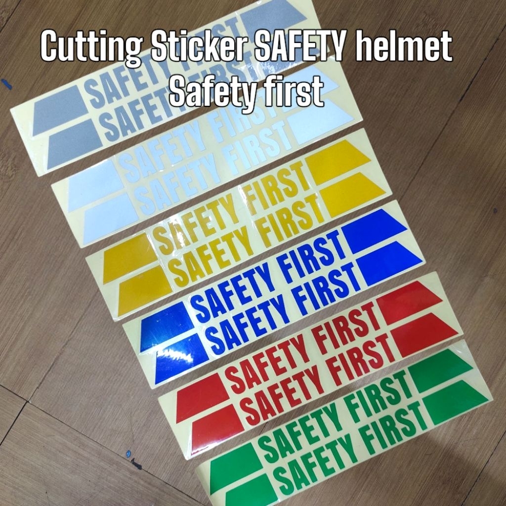 Jual Cutting Stiker Tulisan Safety First - Sticker Safety k3 Kanan Kiri ...