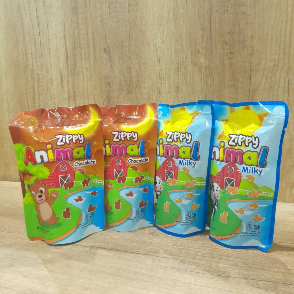 Jual Zippy Animal Chocolate dan Milky Pouch 30 g | Shopee Indonesia