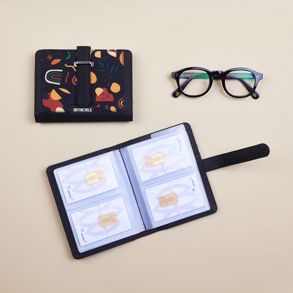 Jual Dompet Card Holder Wallet Tempat Kartu Atm Emas Logam Mulia 53 ...
