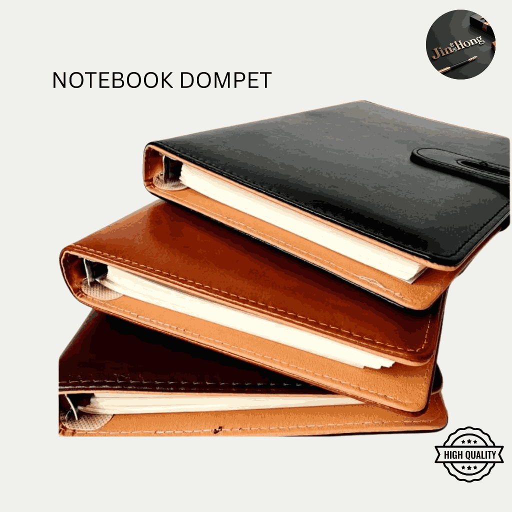 Jual Notebook Buku Tulis Catatan Agenda Binder Cover Dompet Bahan Kulit ...