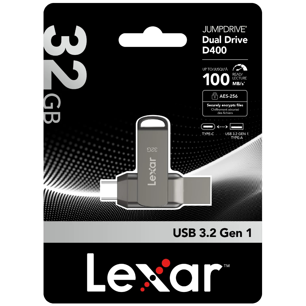 Jual Lexar JumpDrive Dual Drive D400 USB 3.2 Type-C - 32GB / 64GB / 128GB / 256GB | Shopee Indonesia