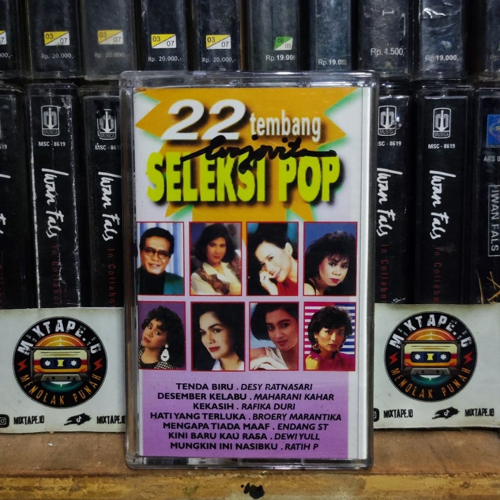Jual Kaset Pita - 22 Tembang Seleksi Pop - Kompilasi Indonesia - Desy Ratnasari - Maharani Kahar ...