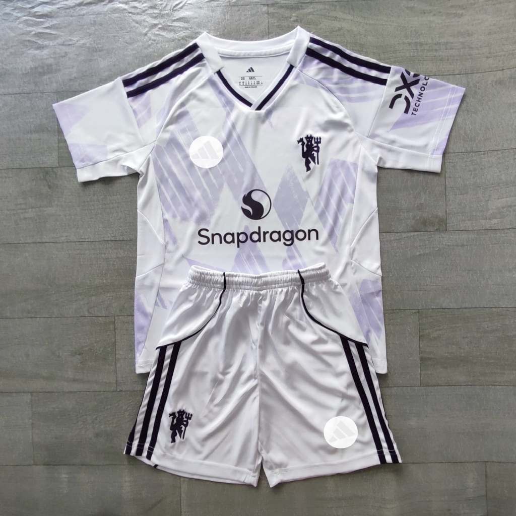 Jual JERSEY SETELAN KIDS MU AWAY PUTIH ANAK ANAK TERBARU 2025 2026 | Shopee Indonesia