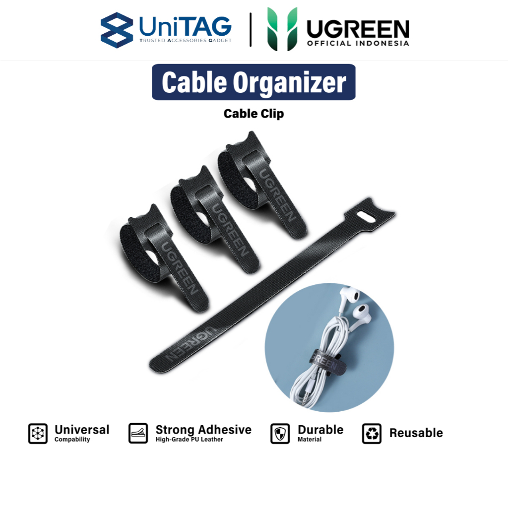 Jual UGREEN Cable Tie Organizer Strap Pengikat Kabel Tali Perekat ...