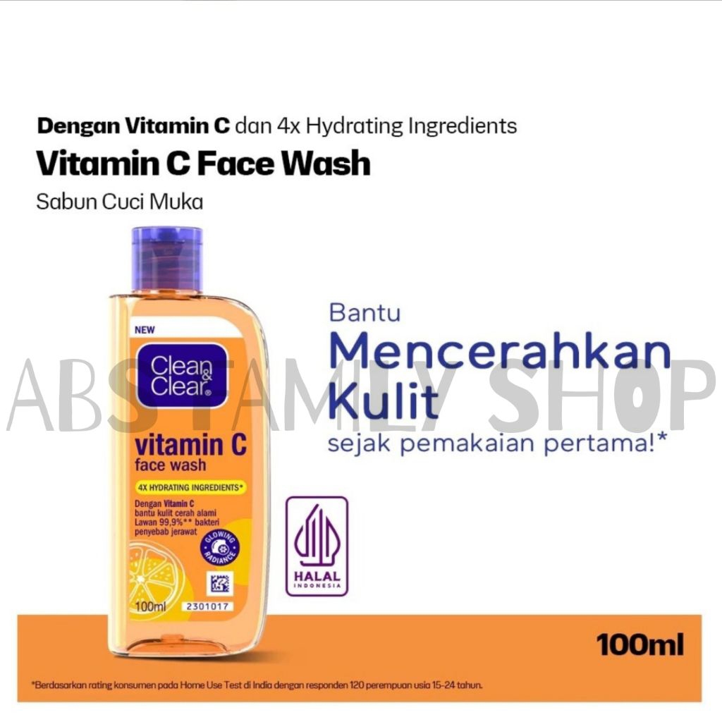 Jual Clean & Clear Vitamin C Face Wash 100ml | Shopee Indonesia