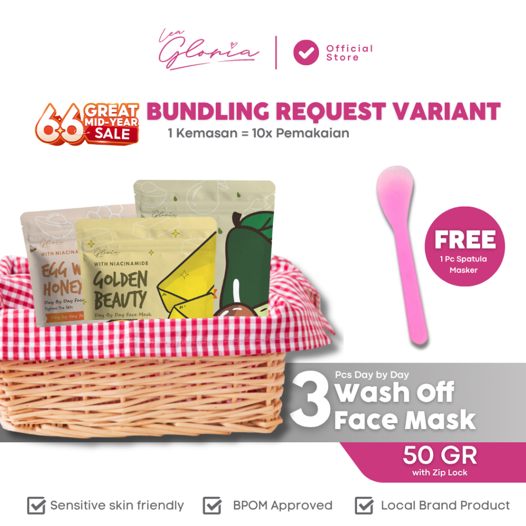 Jual Lea Gloria - Paket Bundling Masker 50 GR Isi 3 - Pilih Variant ...
