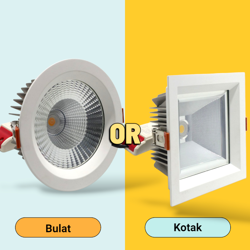 Jual Lampu Downlight LED 23Watt Bulat Kotak 33Watt Kotak 180/260 ...