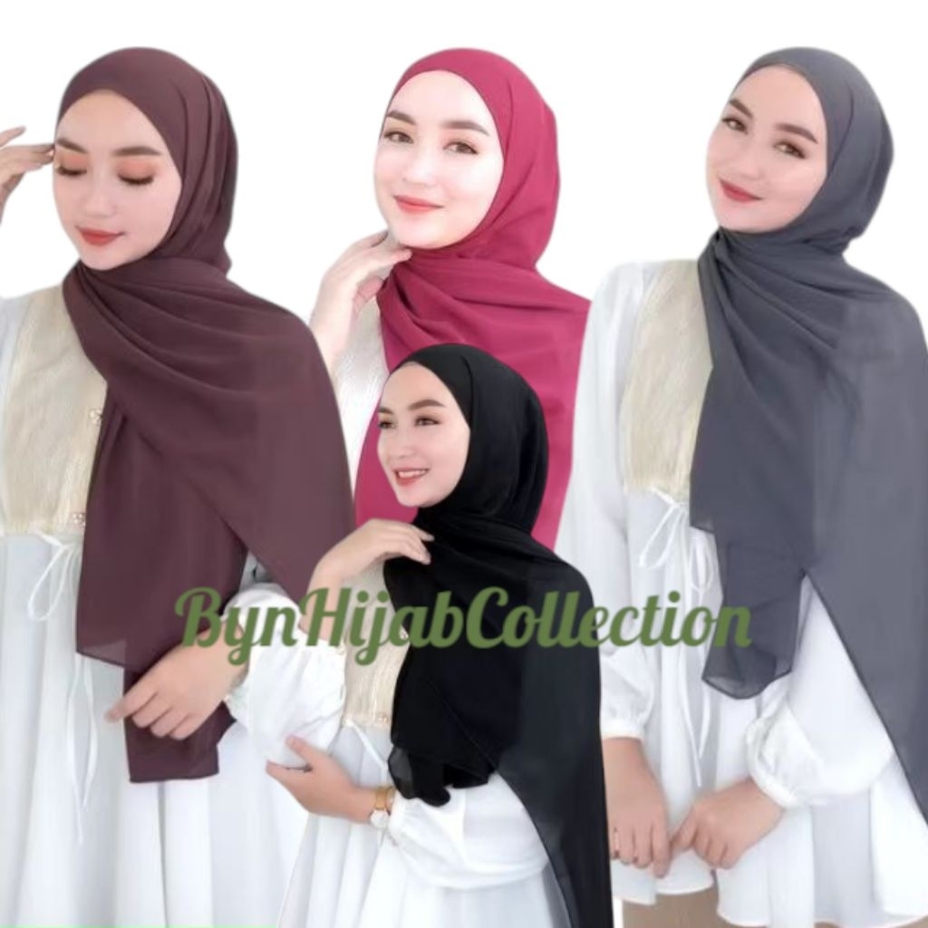 Jual BynHijab - hijab pashmina ceruty babydoll berbagai varian warna hijab kerudung pashmina ...