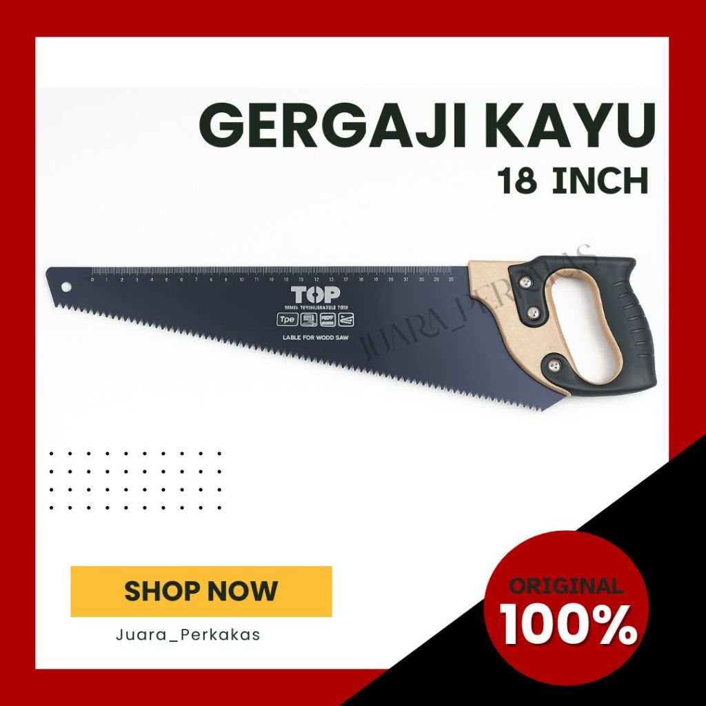 Jual Gergaji Kayu 18 Inch Gergaji Gorok Gagang Kayu Lapis Karet Tajam ...