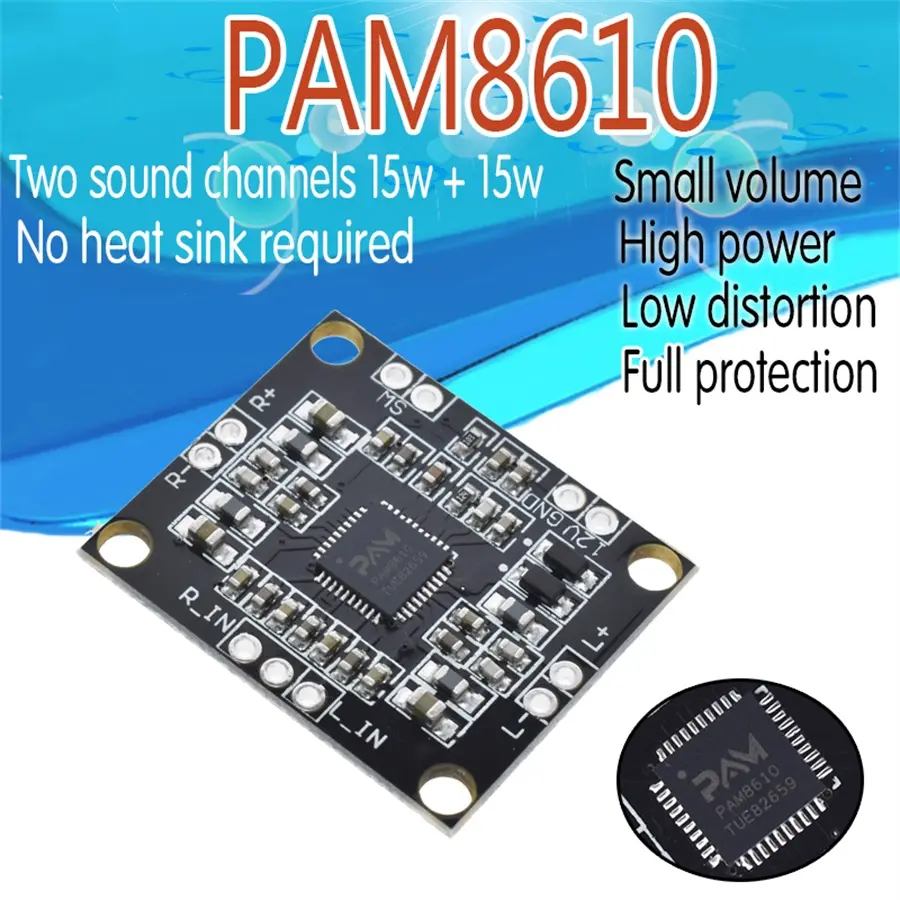 Jual Modul PAM8610 Stereo Amplifier 2x15w HD Digital Mini Audio Ampli ...
