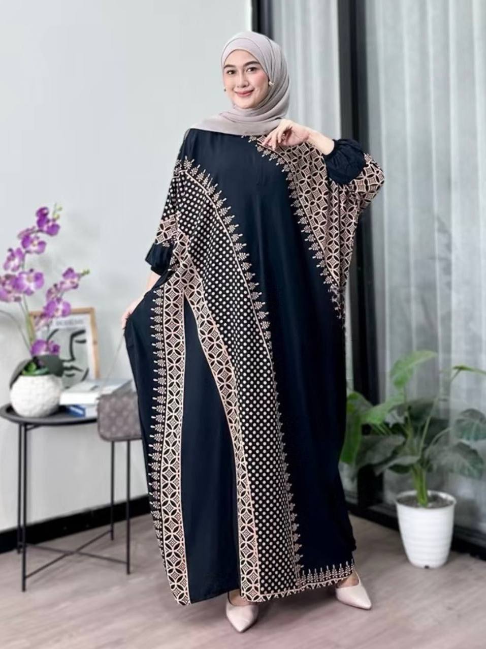 Jual Kaftan Motif Madinah Ld 180 Cm Kaftan Panjang Muslim Wanita Nyaman ...
