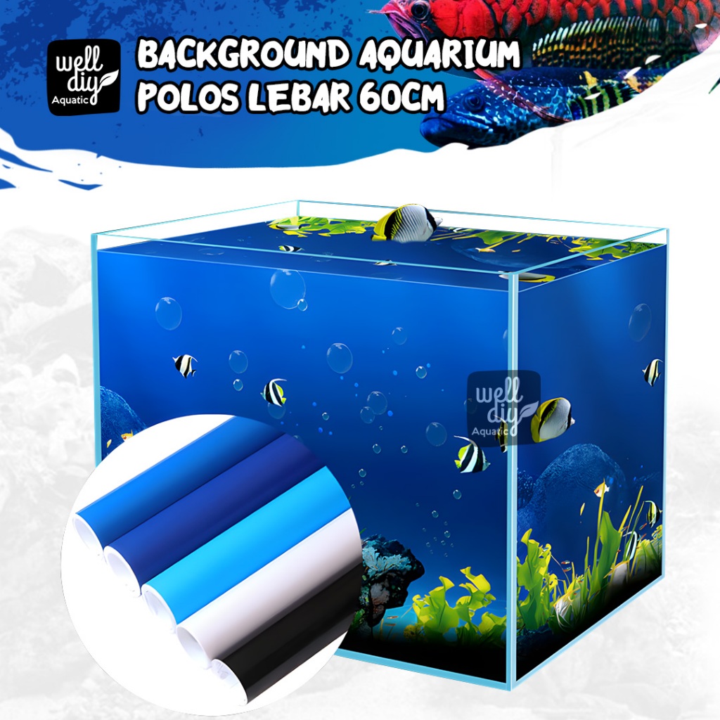 Jual Sticker Background Aquarium Skotlet Polos Lebar 61cm | Shopee ...