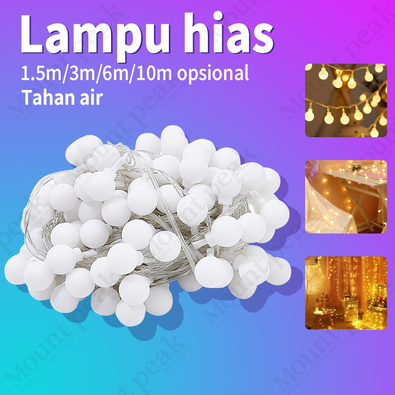 Jual Lampu Hias Dekorasi Tenda Pesta Glamping Light Lamp Tenaga Batre ...