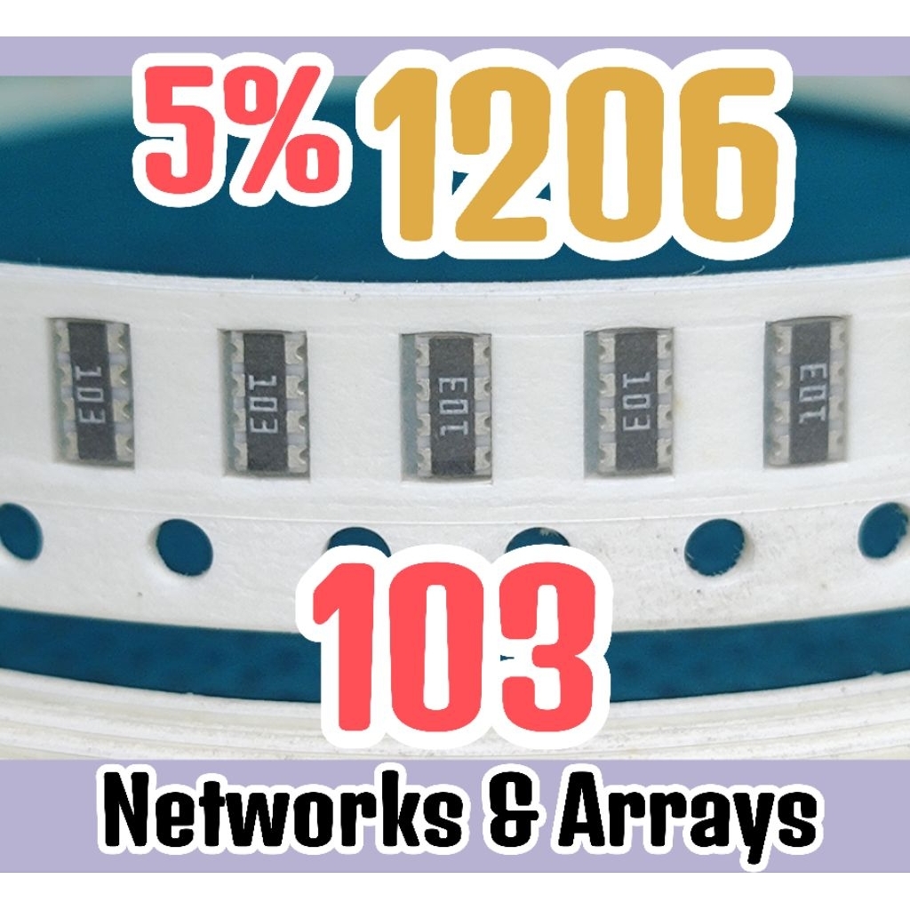 Jual 10pcs Resistor SMD Networks & Arrays 103 10K ohm 1206 3216 5% Concave 10kohm 10 Kohm ...