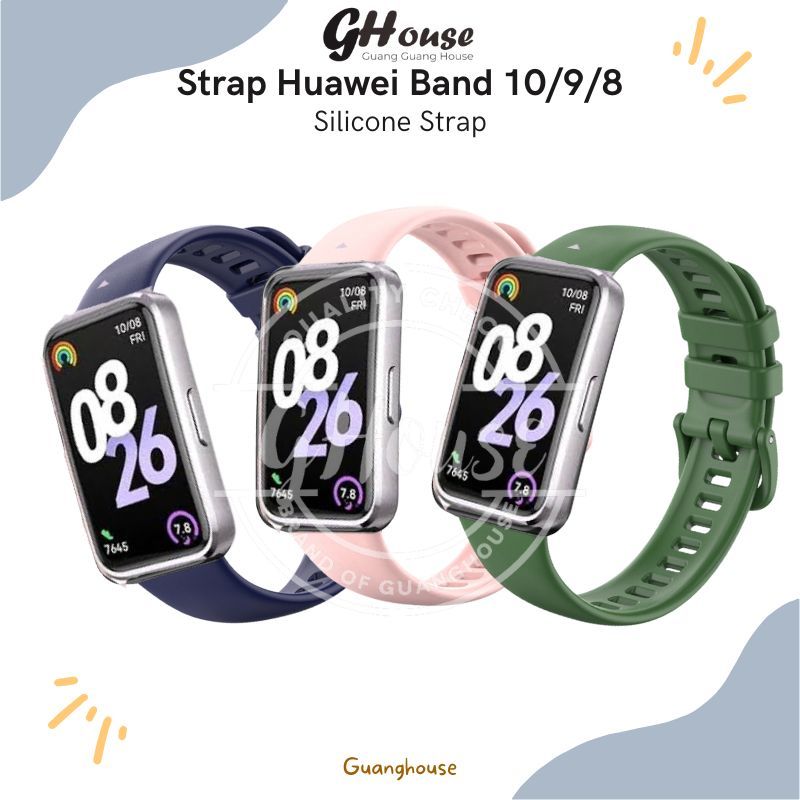 Jual Strap Huawei Band 10 / Huawei Band 9 Strap Silicone Polos Tali Pengganti Huawei Band 9/8 ...