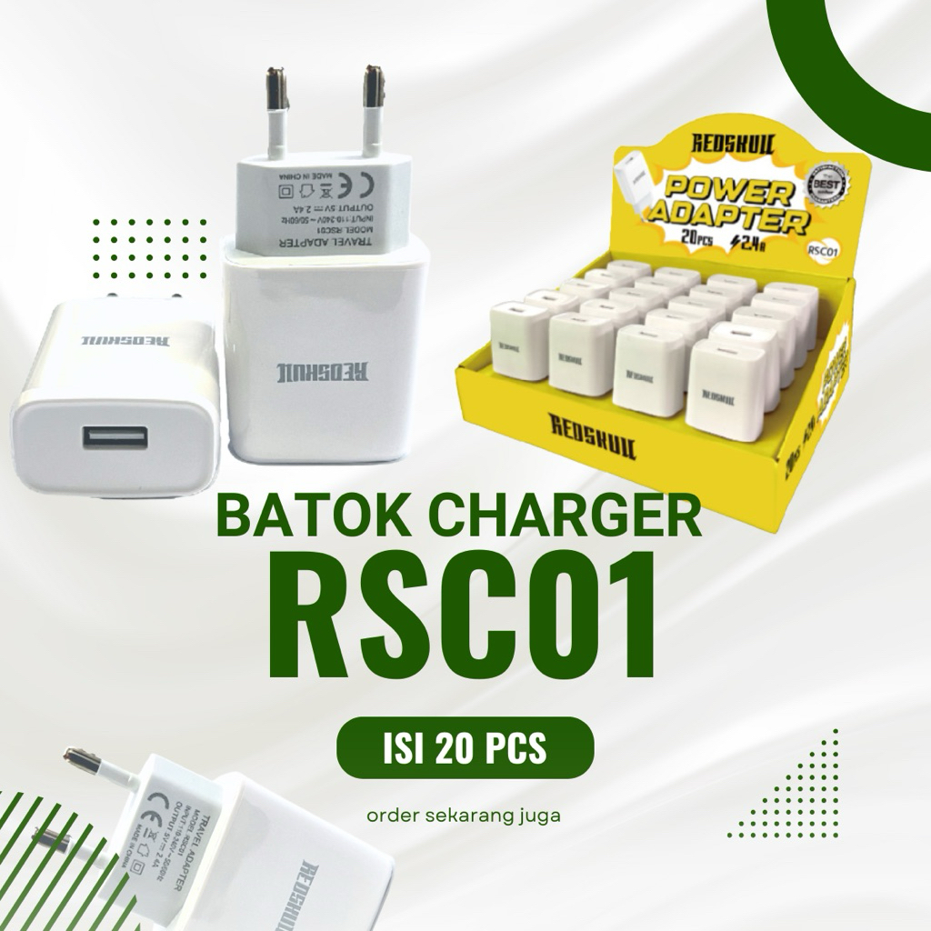 Jual Vivan/Robot/REDSKULL RSC01 Power Adapter 2.4A | Shopee Indonesia