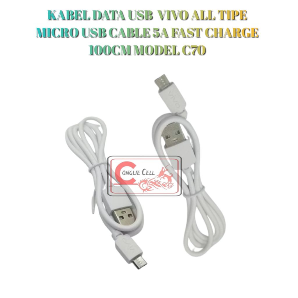 Jual KABEL DATA USB CABLE VIVO ALL TIPE MICRO USB CABLE 5A FAST CHARGE ...