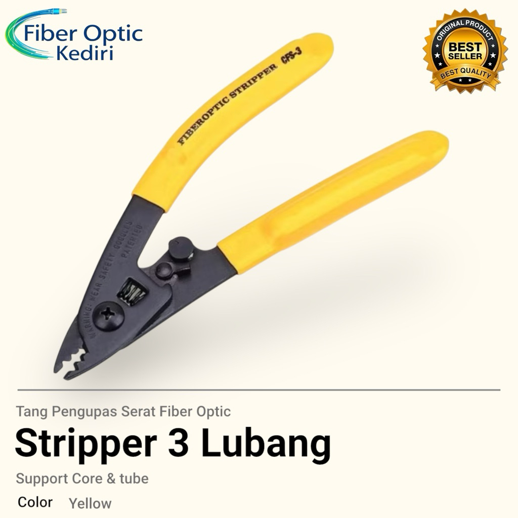 Jual Stripper Fiber Optik 3 Hole CFS-3 / Tang Fiber Optical Stripper ...