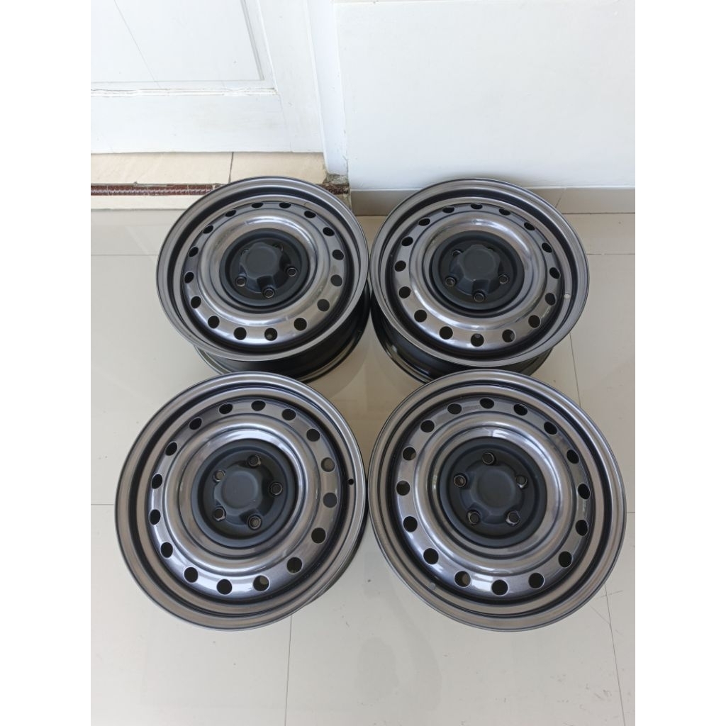 Jual Velg Kaleng Ring 16 pcd 5x114 lebar 6 + center dop sahara | Shopee Indonesia