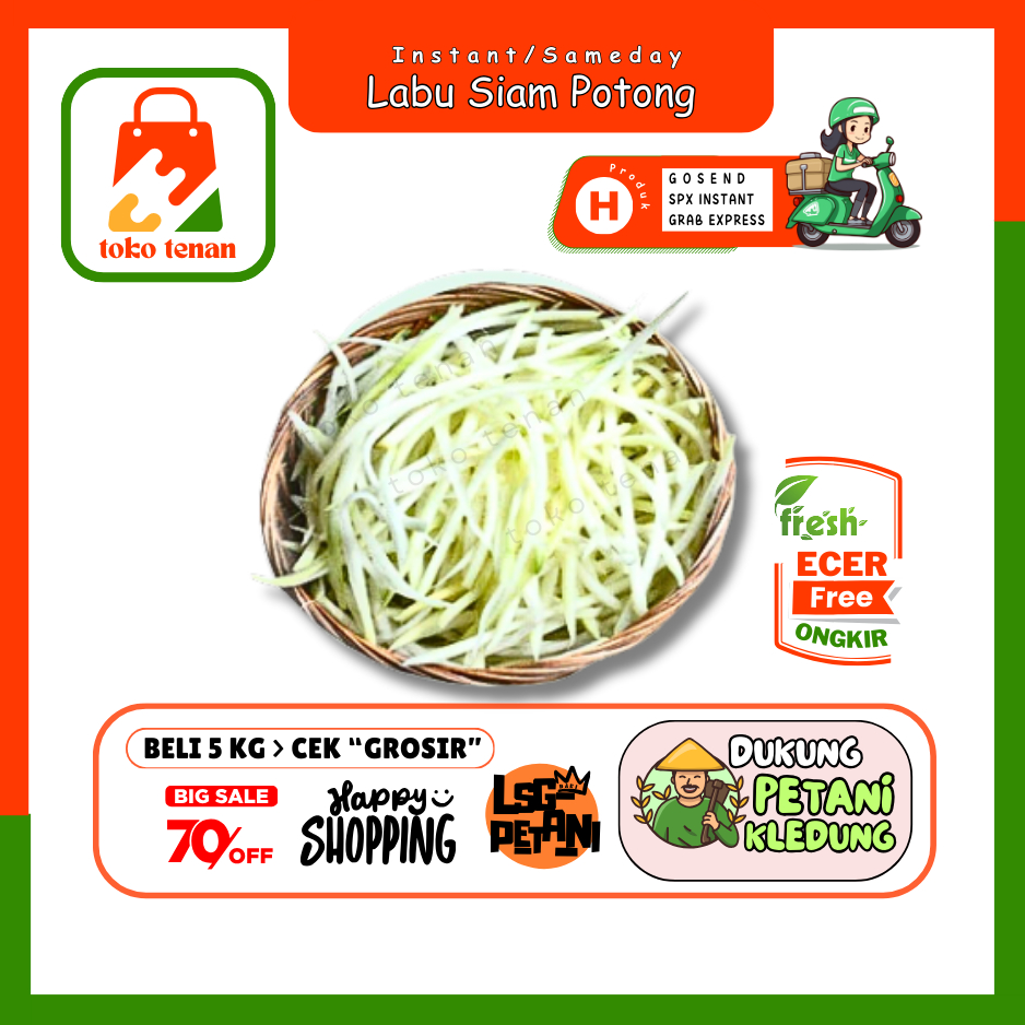 Jual Tokotenan //Labu Siam Potong -- Sayur Gunung Ecer (H) | Shopee ...