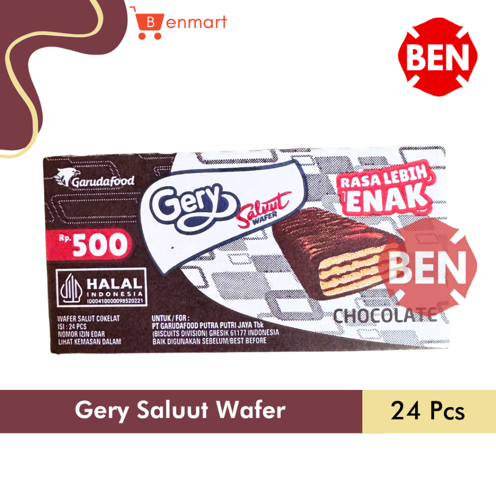 Jual GERY SALUUT WAFER 1 PAK ISI 24 pcs - Chocolate Coklat Cokelat ...