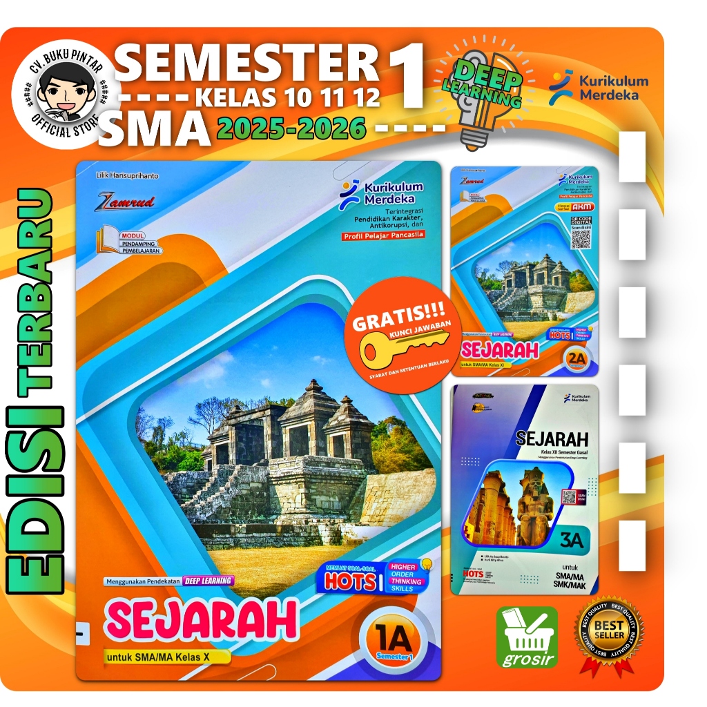 Jual LKS SEJARAH SMA/ MA KELAS 10 11 12 SEMESTER 1 & 2 2025-2026 Deep ...
