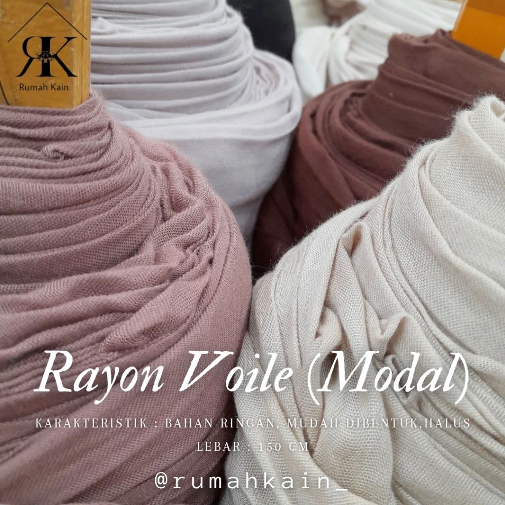 Jual KAIN RAYON VOILE/PASHMINA VISCOSE/RAYON Voile/RAYON Modal | Shopee ...