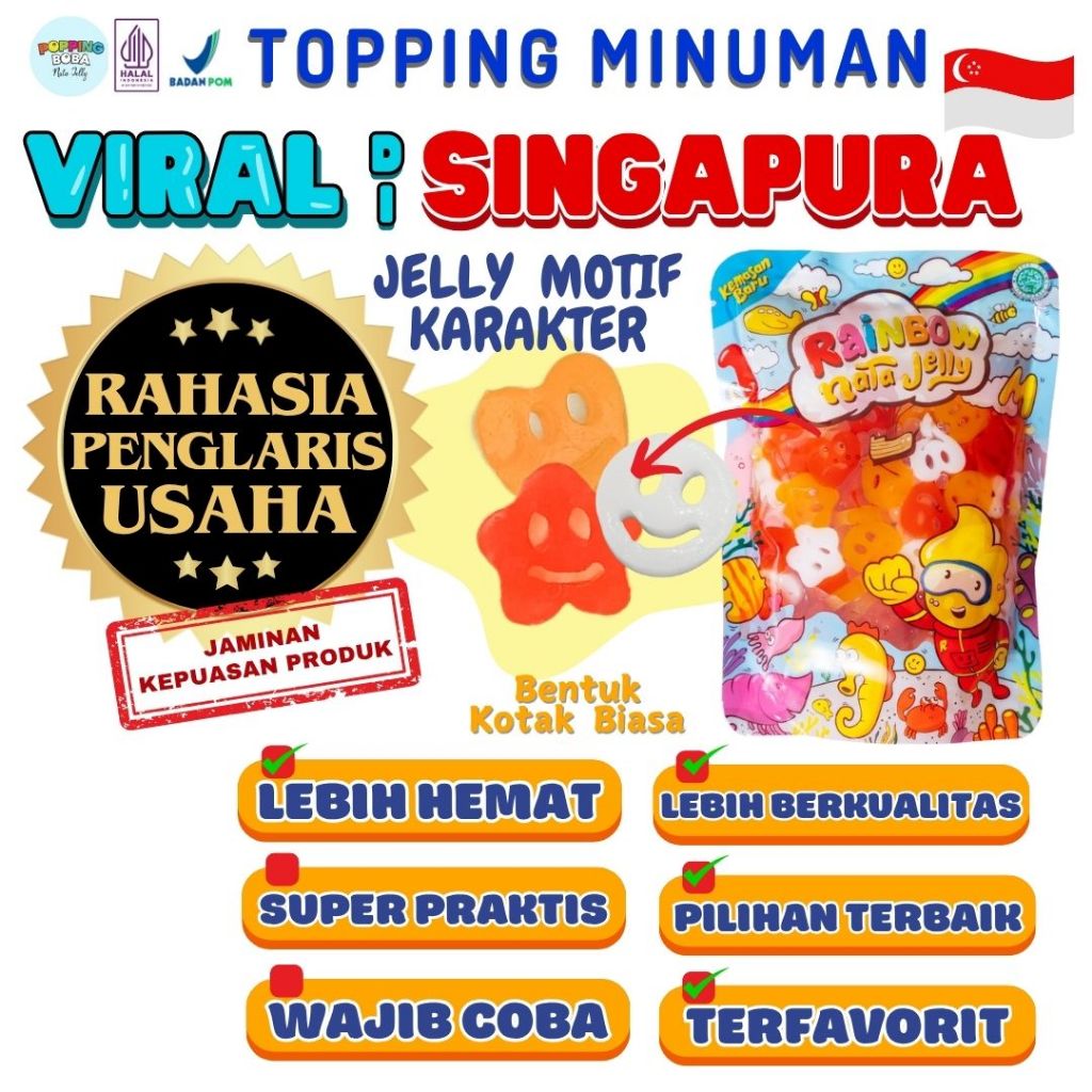 Jual Jelly Motif Karakter Topping Minuman - Jelly Bentuk Smile Cocok ...