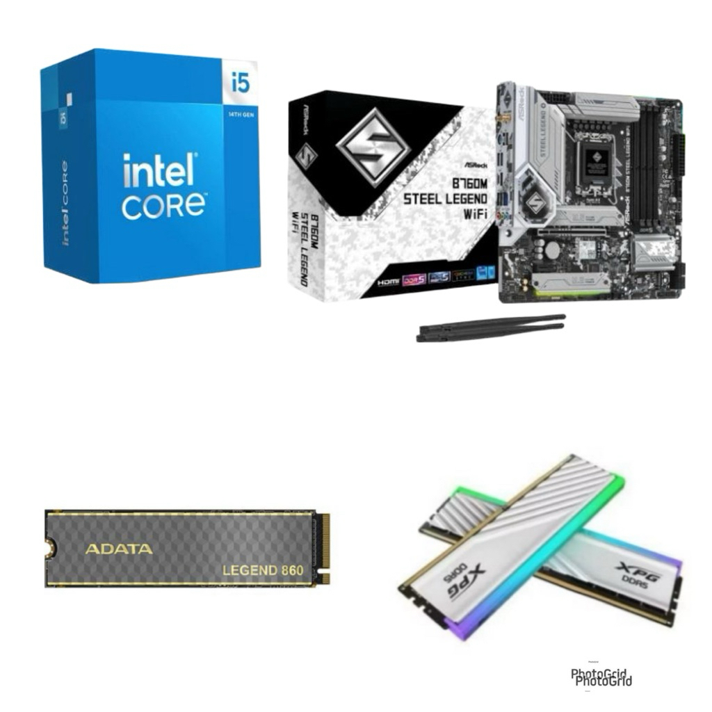 Jual Paket Processor Gaming Intel Core i5 14400F Box Gen 14 LGA 1700 RAM DDR5 32GB RGB B760 Wifi ...