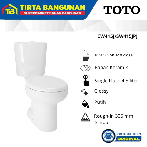 Jual TOTO CW415J / SW415JP TC505 CLOSET / TOILET / WC DUDUK WC DUDUK ...