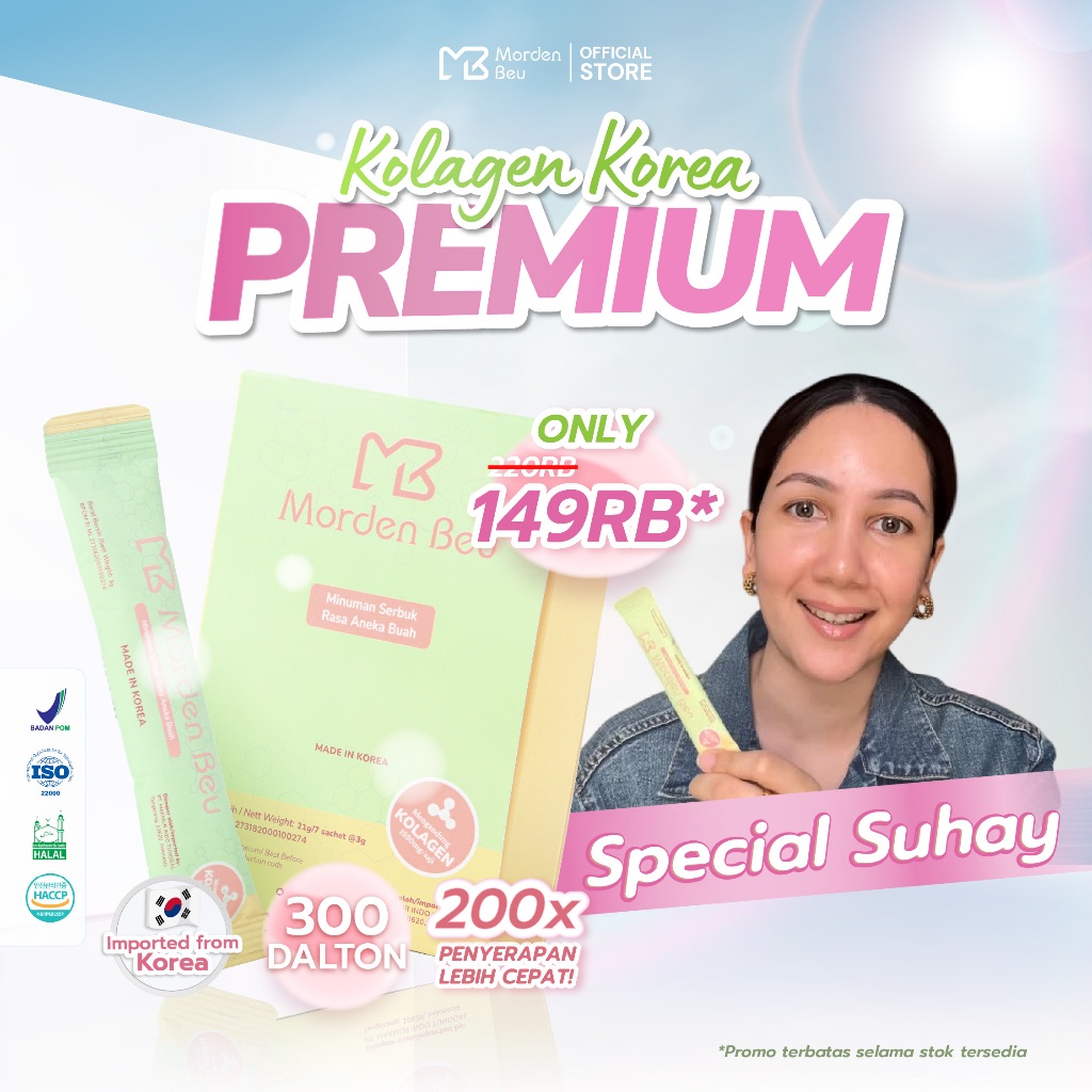 Jual [NEW LAUNCH] MORDEN BEU COLLAGEN - 1 Box 7 Sachet | Tripeptide 300da | Low Molecules Marine ...