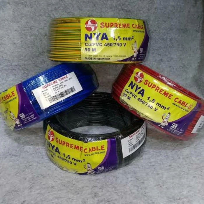 Jual Kabel Listrik NYA Supreme & Extrana 1.5mm / 2.5mm Roll 50m | Kabel ...