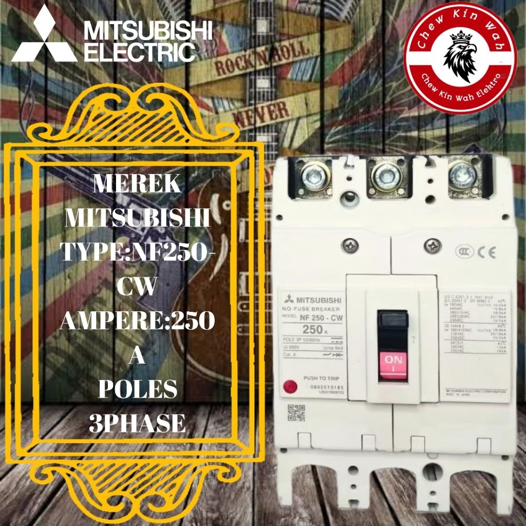 Jual MCCB Breaker Mitsubishi NF250-CW 3P 250a | Shopee Indonesia