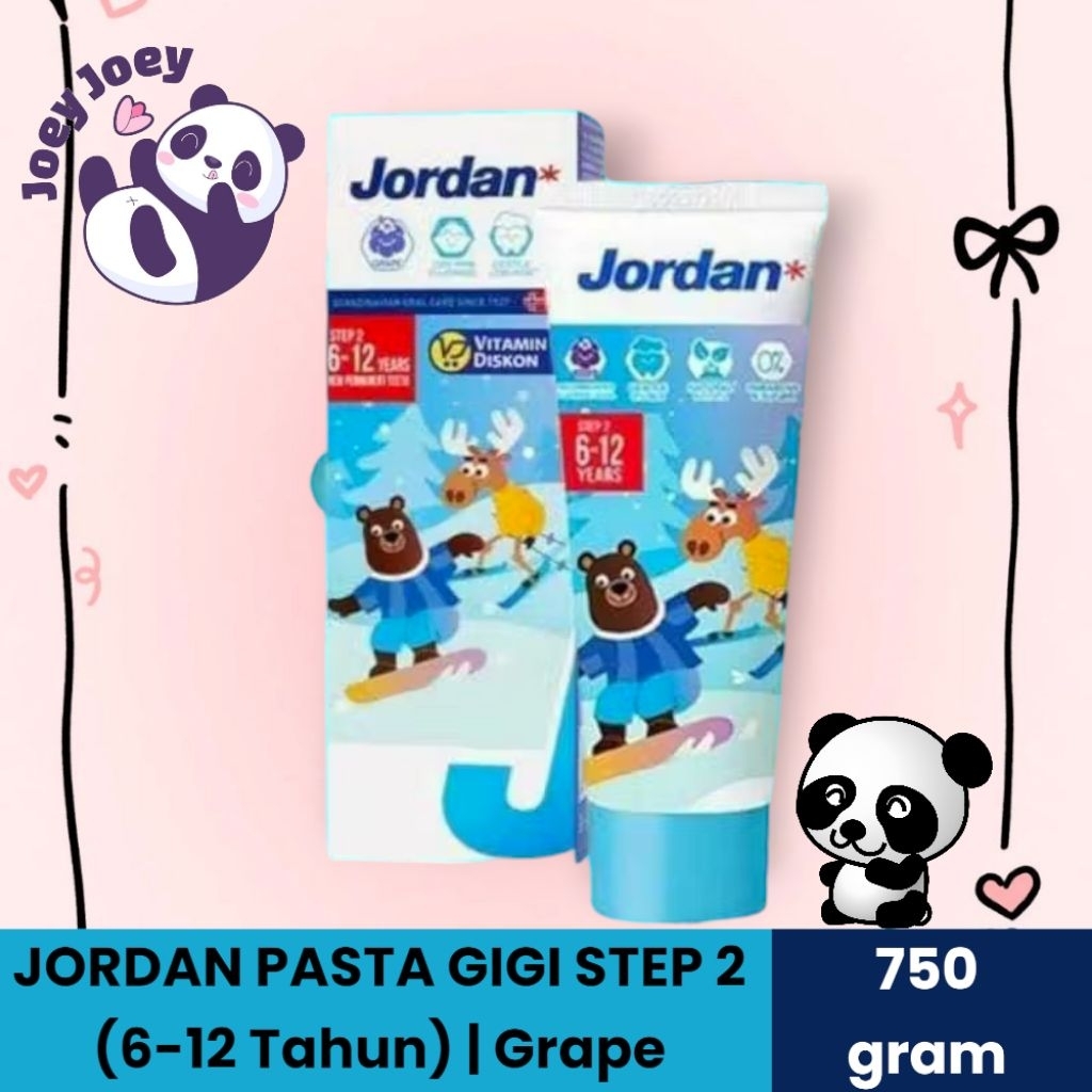 Jual Jordan Permanent Teeth Toothpaste Step 2 Grape (6~12 Years ...