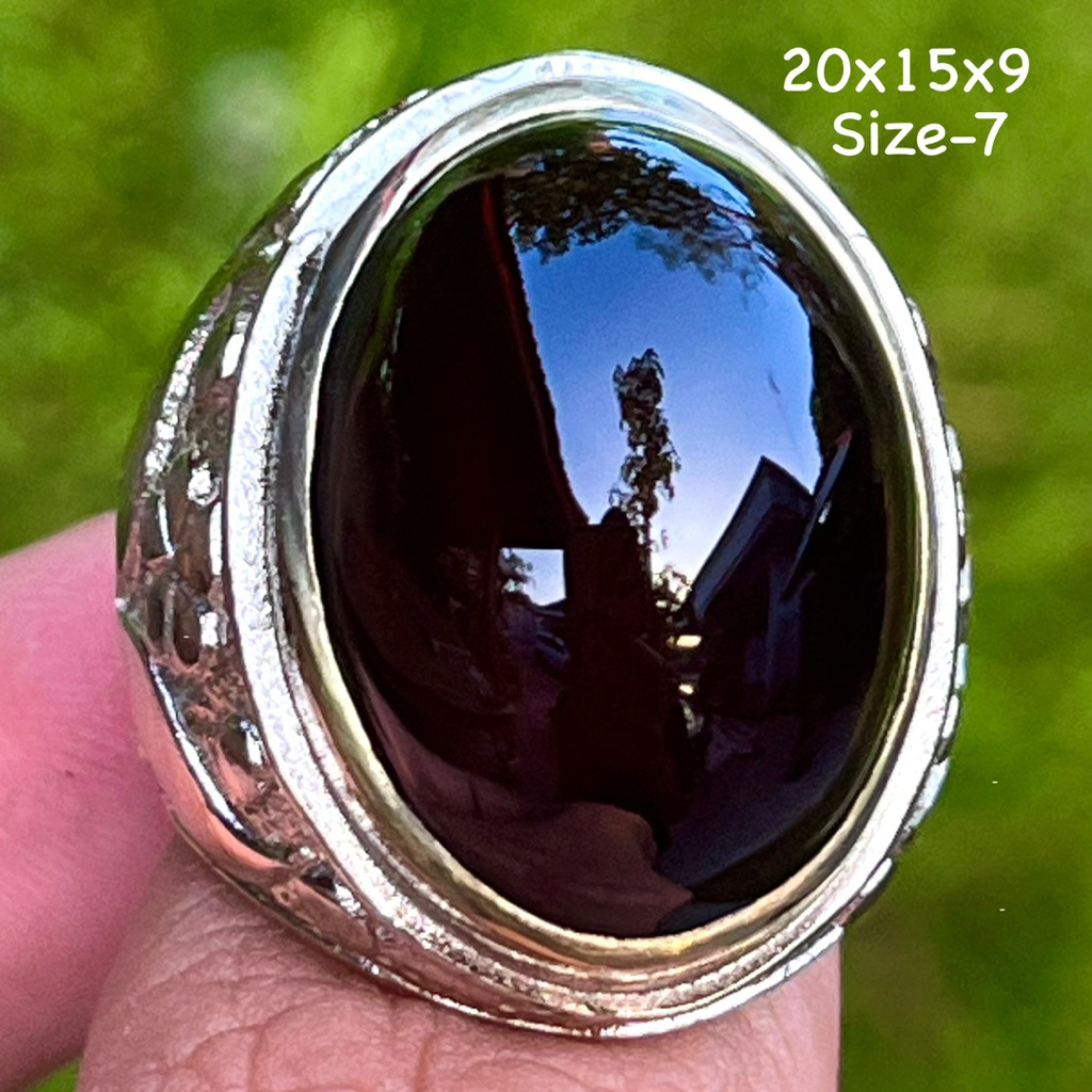 Jual Cincin Batu Akik Natural Yaman Wulung Lafadz (Asli Alam) | Shopee ...