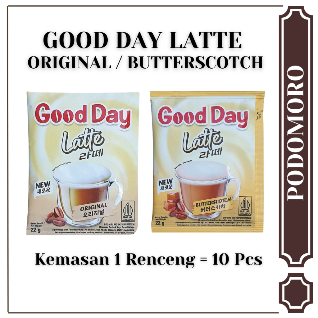 Jual Good Day Latte Original/Butterscotch Kemasan 10 Pcs | Shopee Indonesia