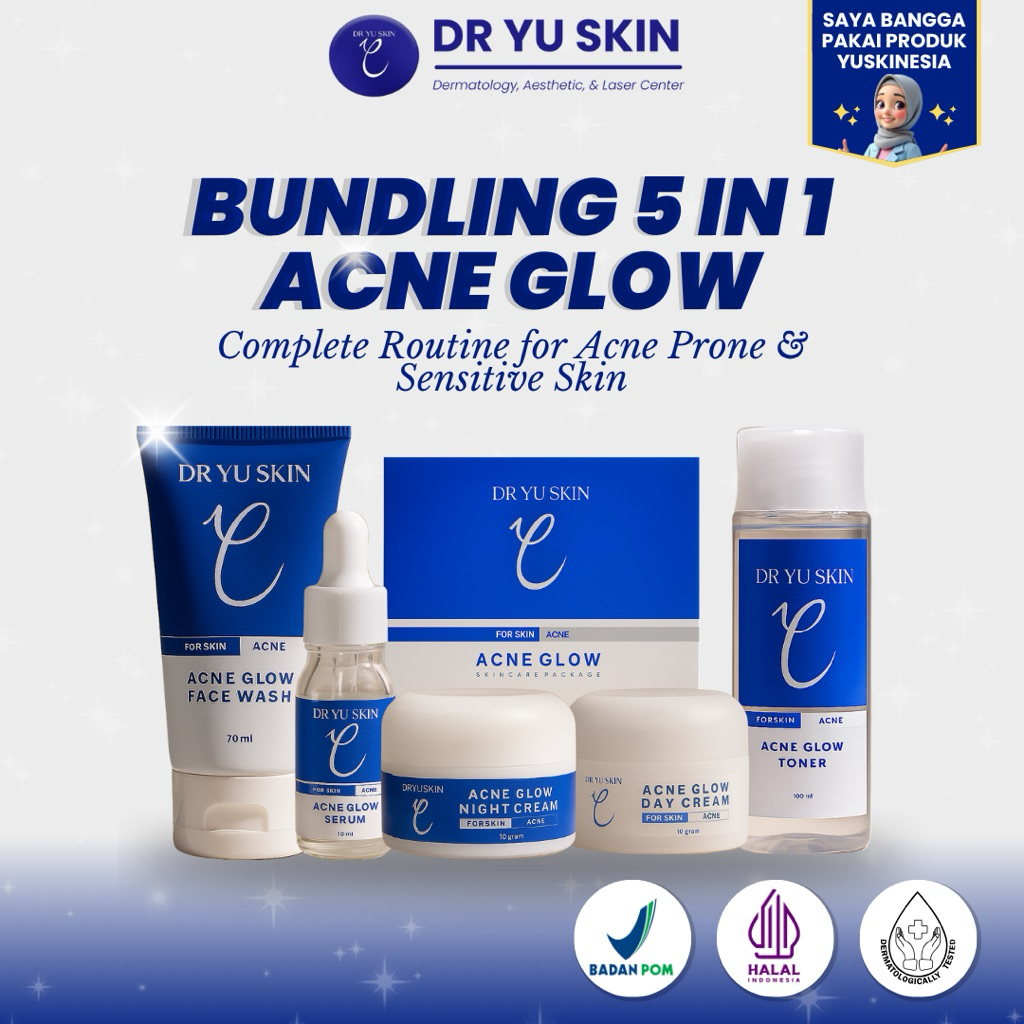 Jual DR YU SKIN Paket Gold Acne Treatment [5in1] Free Punch | Paket ...