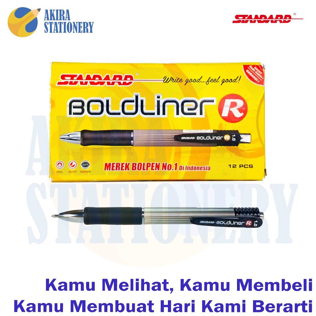 Jual Pulpen STANDARD BoldLiner R Cetek 1.0 mm Warna Hitam - Biru ...