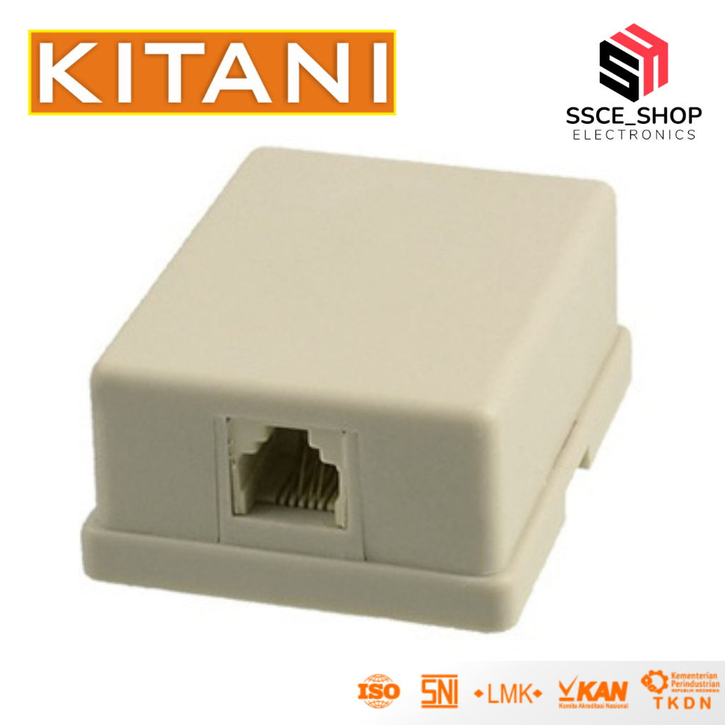 Jual Roset Telepon 1 Lubang Kitani / Terminal Telefon 1 Lubang RJ11 ...