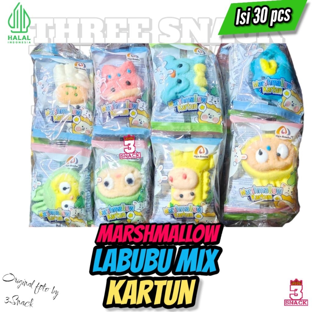 Jual Marshmallow Kartun MIX KARAKTER ( Renceng ) 1 Pak Isi 30 Pcs ...