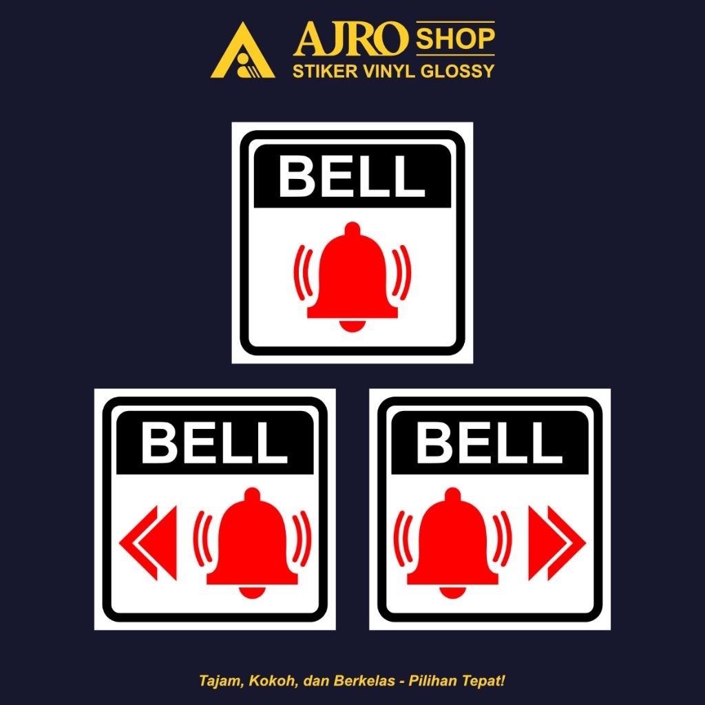 Jual Stiker Tanda Bell - Ukuran 9,5x9,5 Cm/6,5X6,5 Cm | Shopee Indonesia