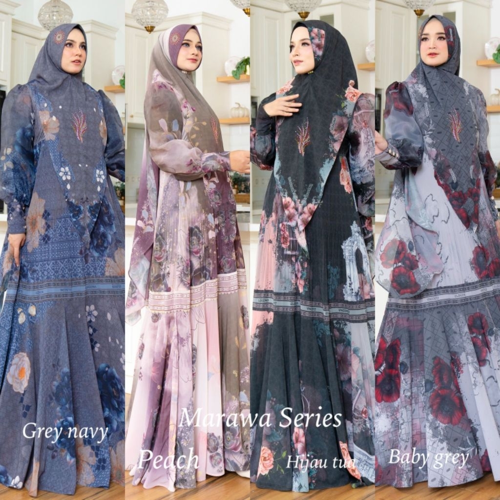 Jual Marawa adha series set syari original eldeena by kanaya | Shopee ...