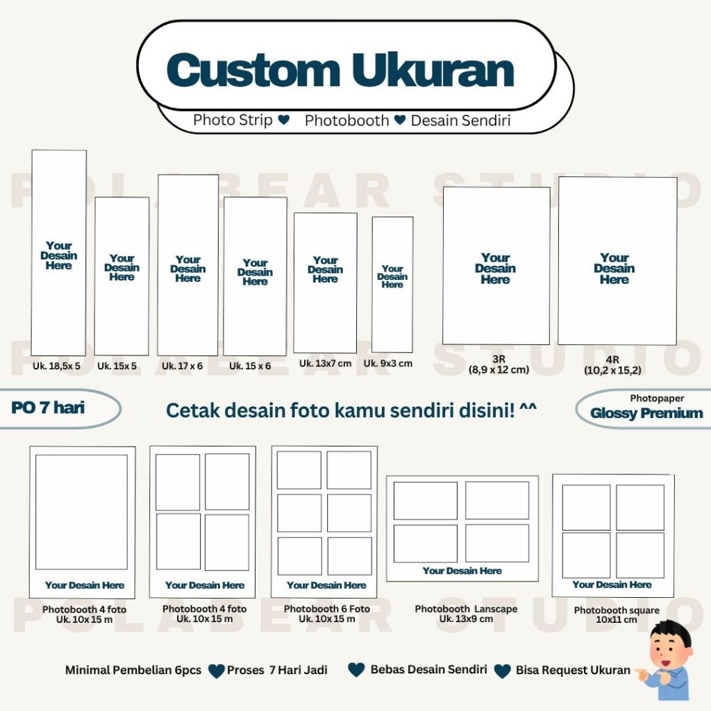 Jual Custom Ukuran Photo Strip & Photobooth Kertas Glossy Premium ...