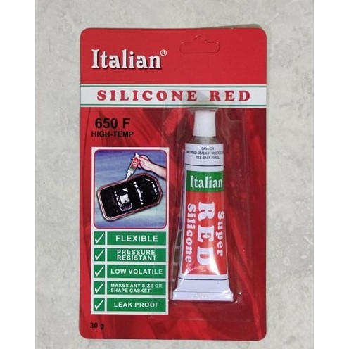 Jual Lem Silicone Sealant Tahan Panas / Lem Silicone Red Italian 30 ...