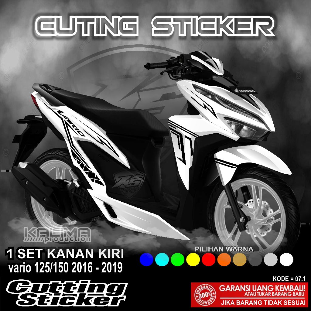 Jual Cutting Sticker Motor Vario 125 / 150 2016 2017 2018 2019 –Cutting ...