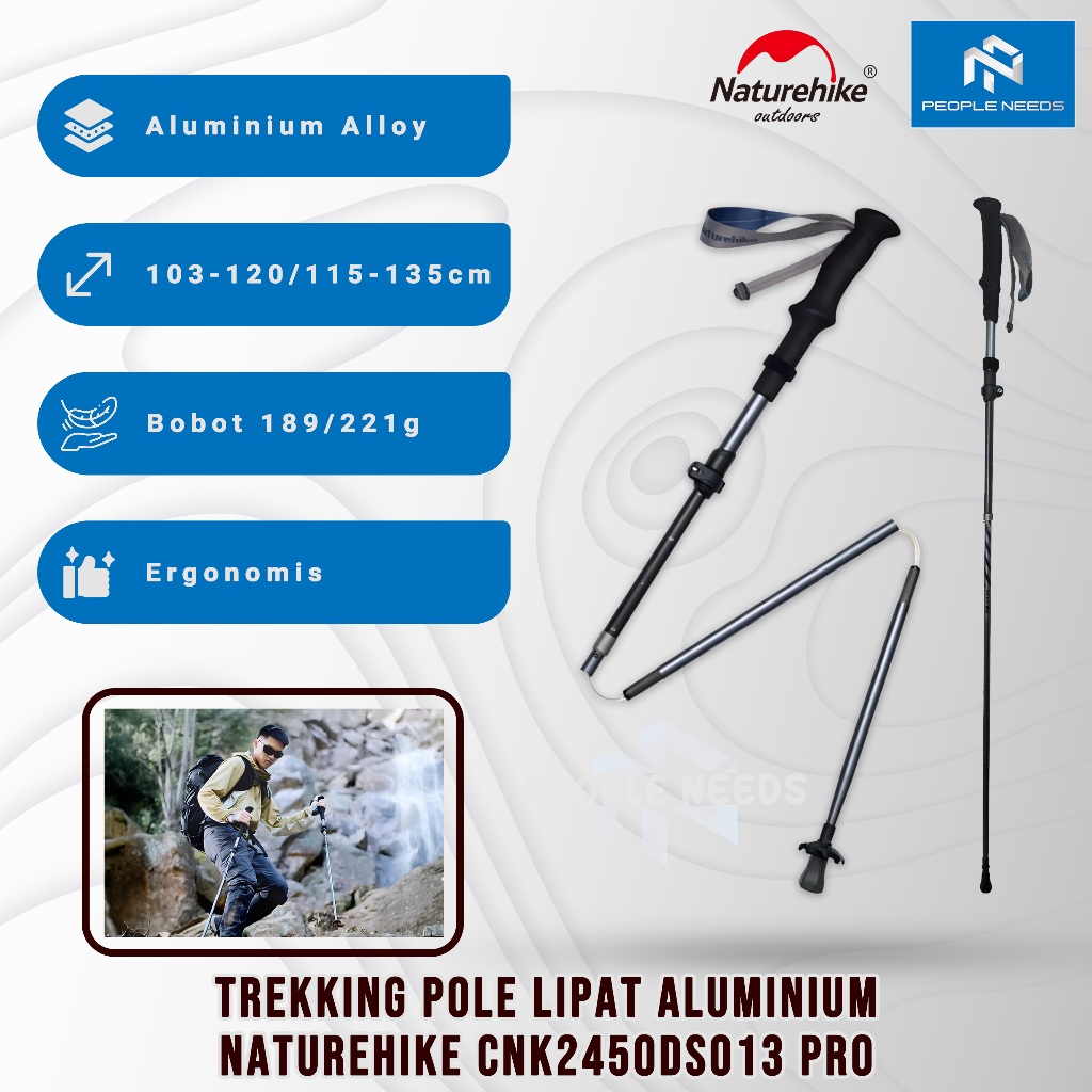 Jual Trekking Pole Lipat Naturehike CNK2450DS013 PRO Aluminium Aloy ...