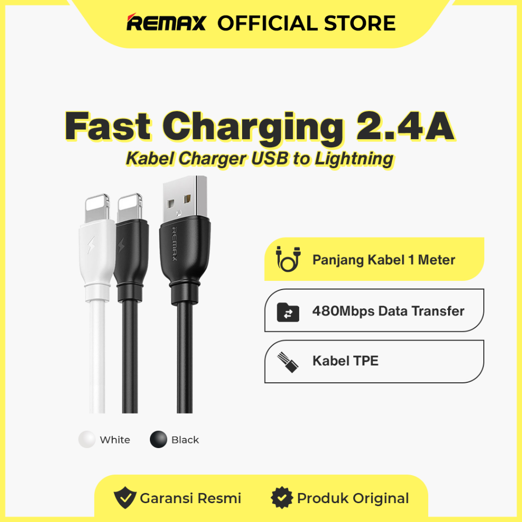 Jual Remax Suji Pro Series Data Cable For iPh PVC Wire Material 2 ...